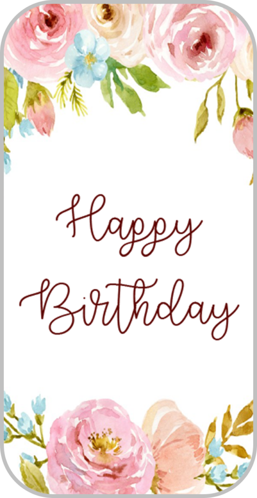 Watercolor Flowers Birthday – Soft Cards