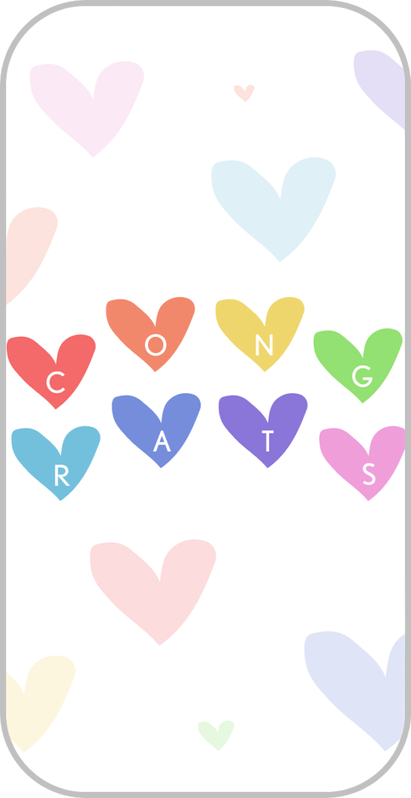 Congrats Hearts – Soft Cards